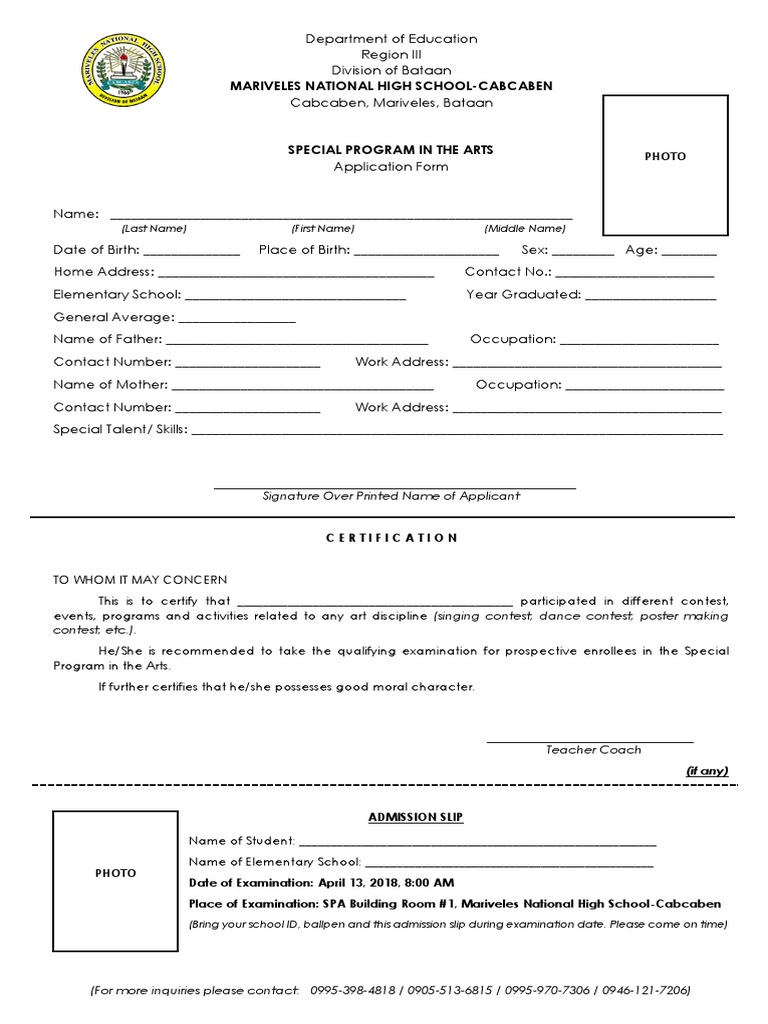 SPA Application Form | PDF | Change | Quality Of Life