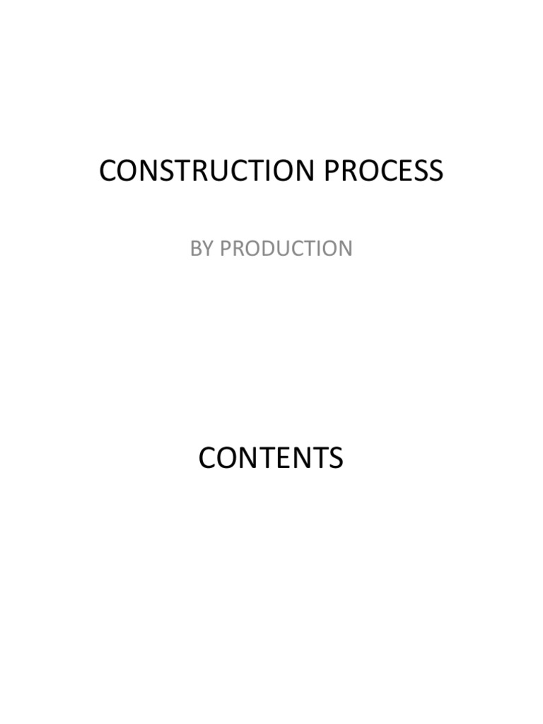 Construction Process | PDF | Engineering | Business