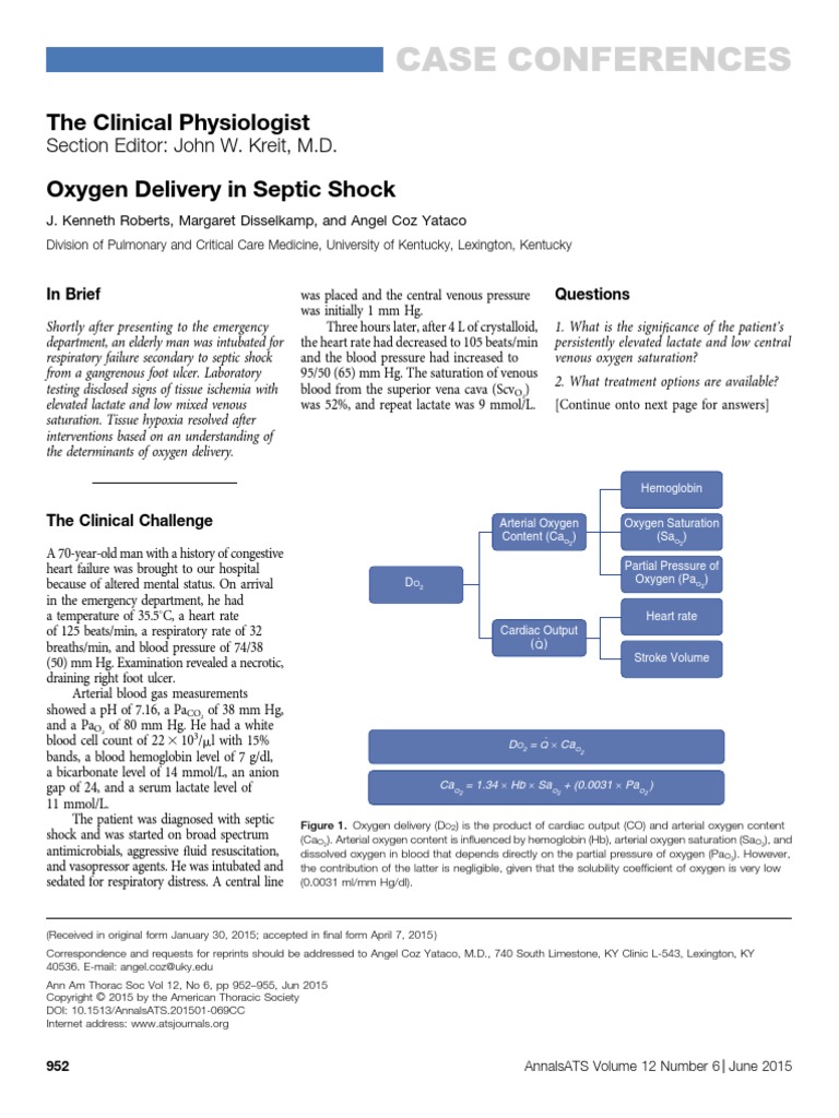 Oxygen Delivery in Septic Shock | PDF | Diastole | Ventricle (Heart)