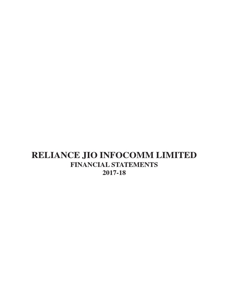 Jio Financial Audit Report 2018 | PDF | Internal Control | Audit