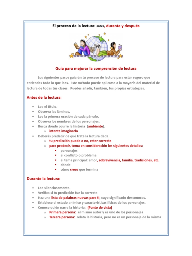 El Proceso de La Lectura Antes, Durante y Después CUENTO HURACAN MARIA ...