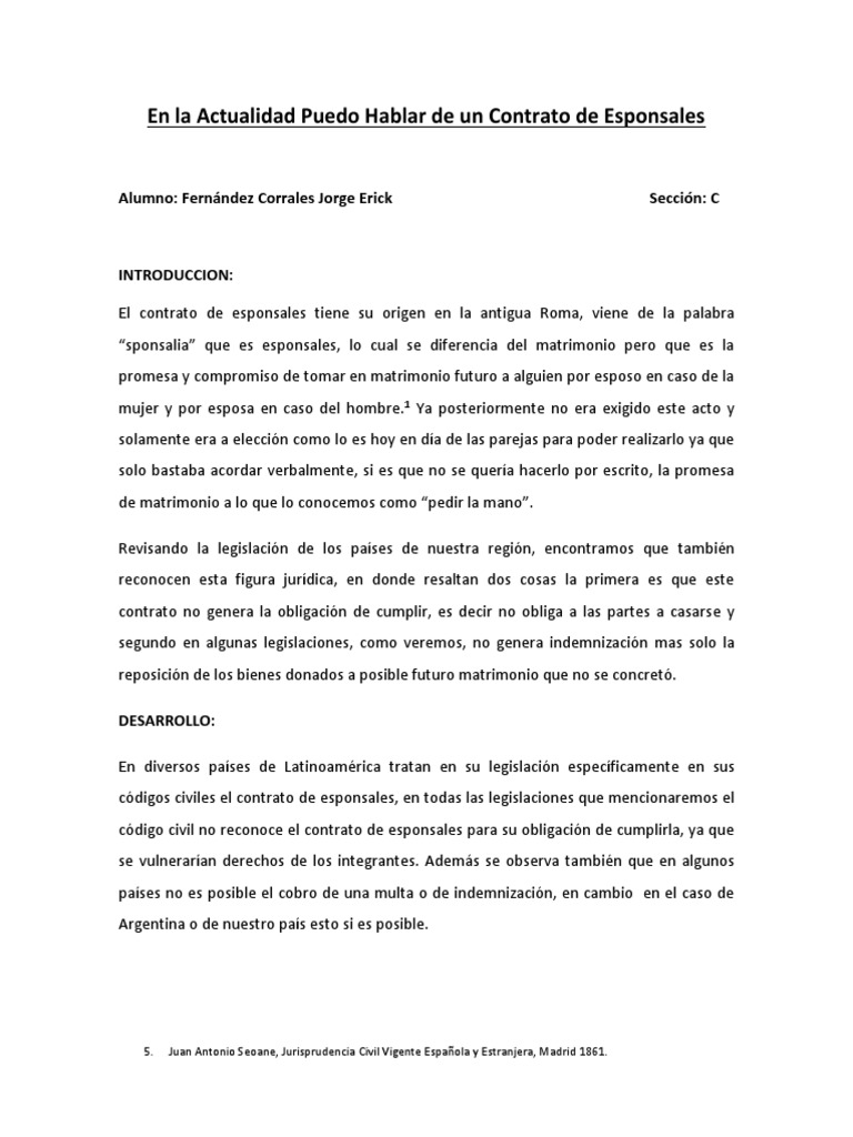 Contrato De Esponsales En Chile Pdf Compromiso Gobierno