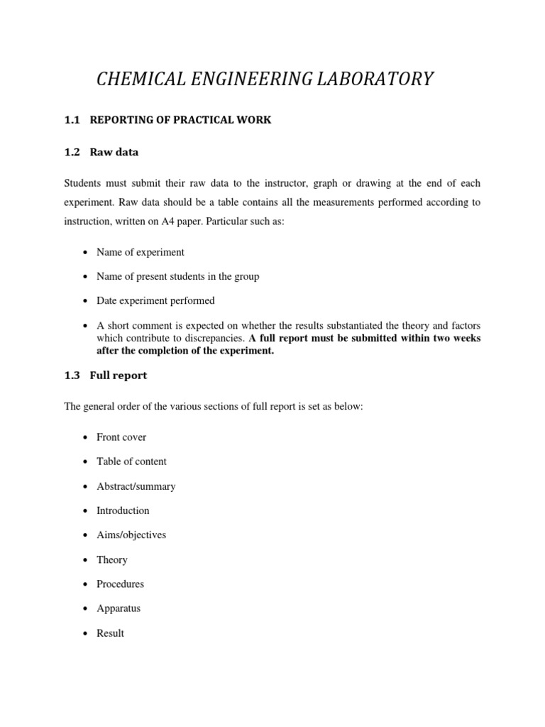 Guide For Reporting Practical Work PDF | PDF | Experiment | Errors And ...