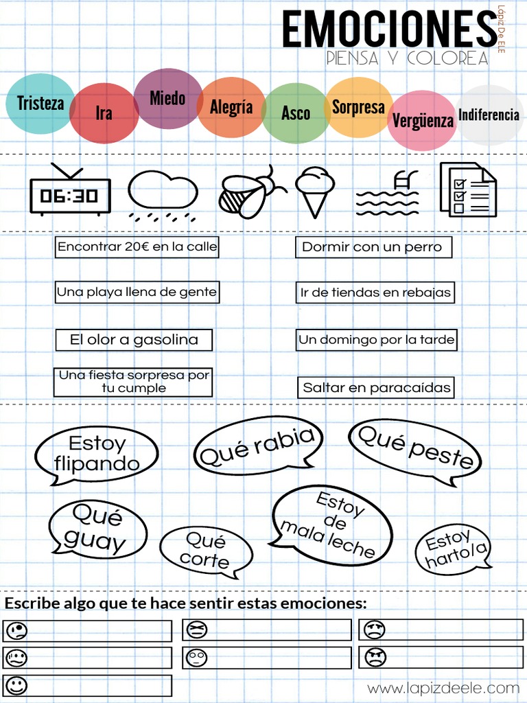 Colorear Las Emociones | PDF