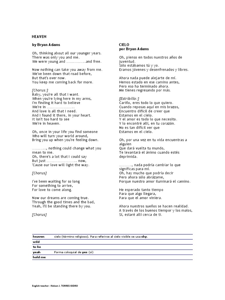 Heaven | PDF | Musica en español