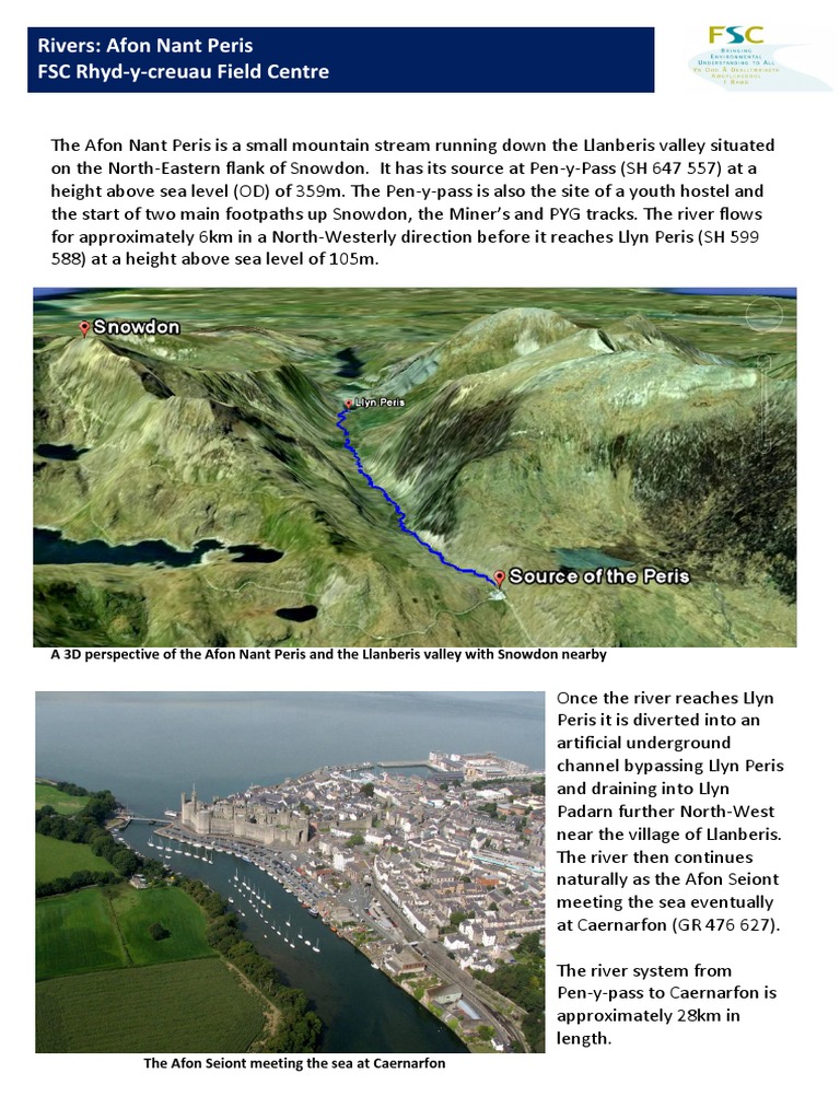 Background Information - Afon Nant Peris | PDF | Valley | Reservoir