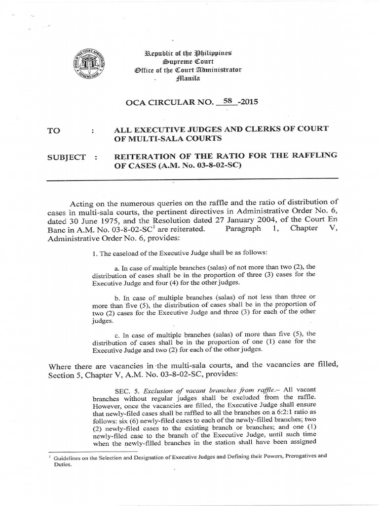 OCA Circular No. 58 2015 PDF