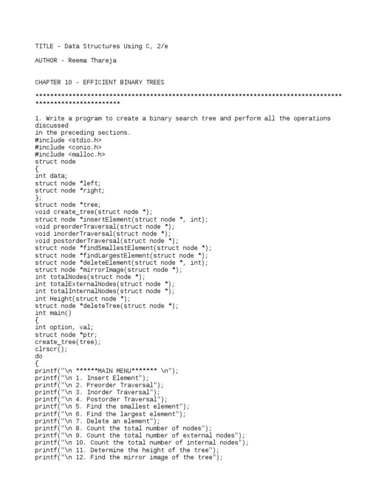 Efficient Binary Trees | PDF | Theoretical Computer Science | Computer Data