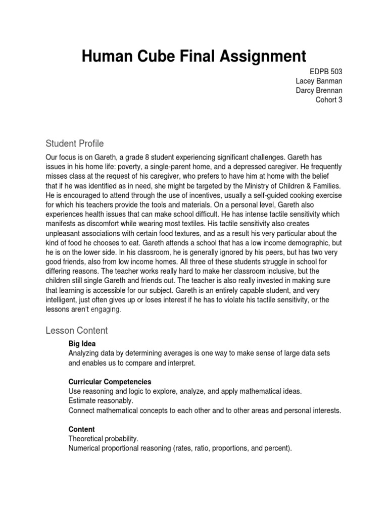 Human Cube | PDF | Probability | Cognition