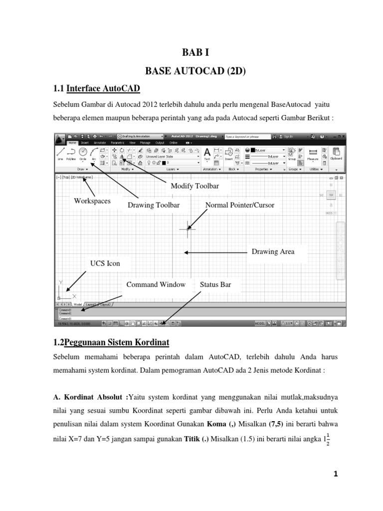 MODUL PELATIHAN AutoCAD 2018 PDF | PDF