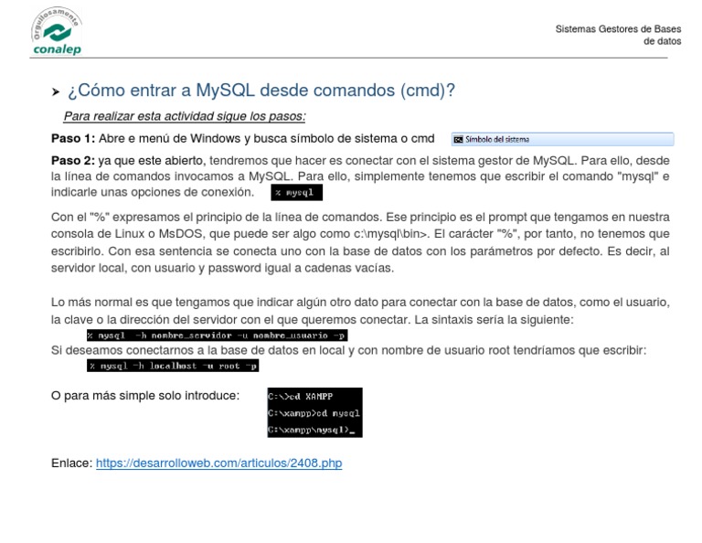 Comando MySQL | PDF