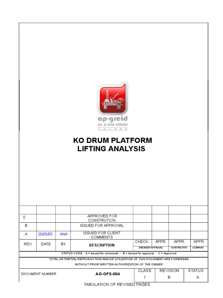 Lifting Analysis Report - Rev B | PDF | Strength Of Materials | Stress ...