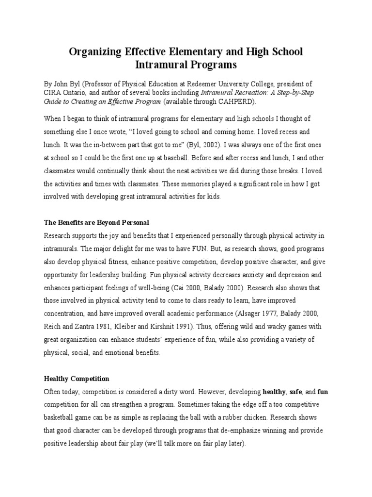 Plan For Intrams | Download Free PDF | Teachers | Leadership