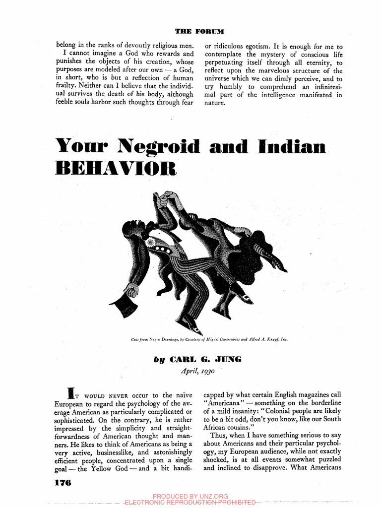 Your Negroid and Indian Behavior Jung | Download Free PDF | Mind | Idea