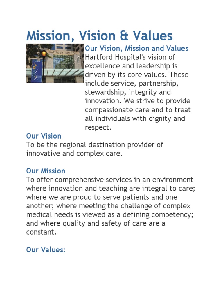 Our Vision, Mission and Values | PDF | Economies | Business