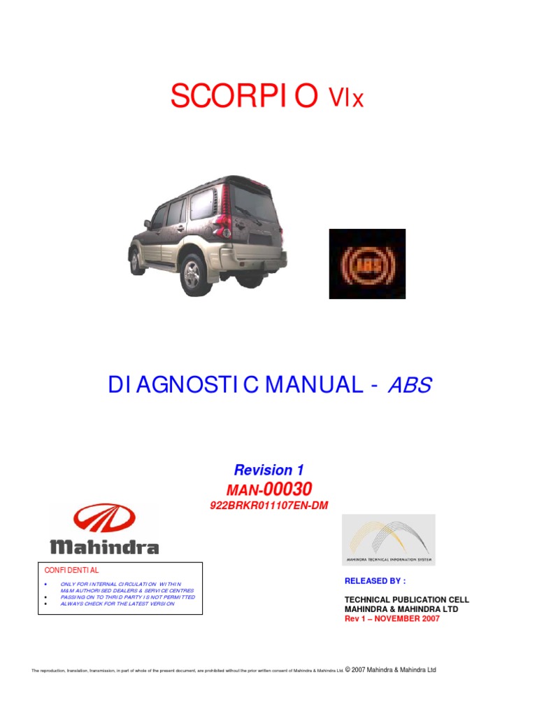 Abs Mahindra | PDF | Anti Lock Braking System | Electrical Connector