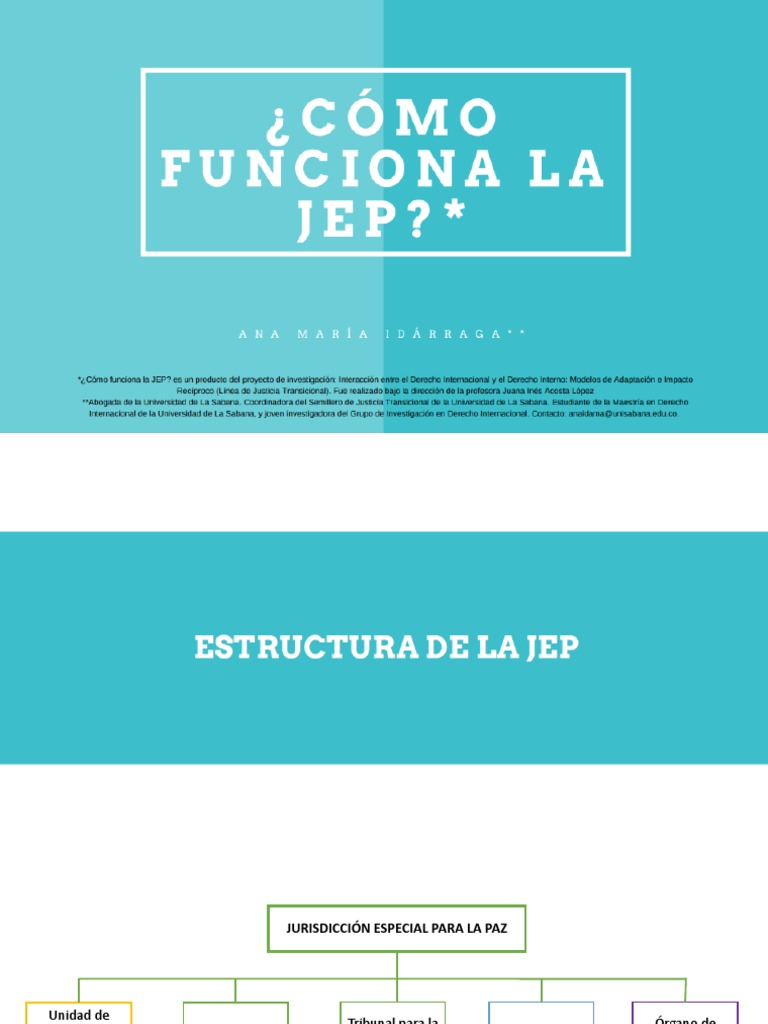 ¿Cómo Funciona La JEP? | PDF | Apelación | Perdón