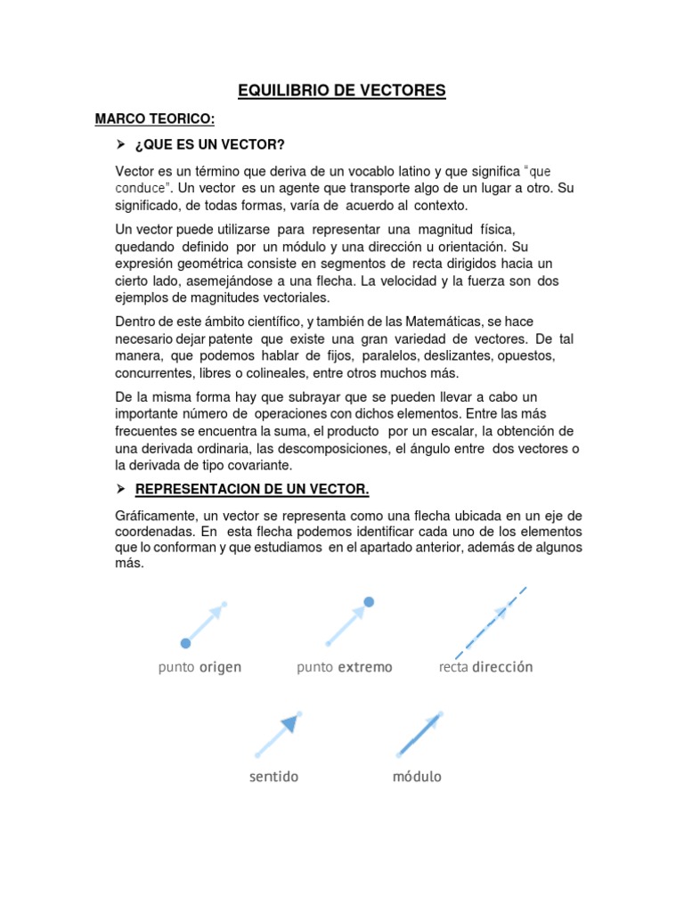 Equilibrio de Vectores | PDF | Vector Euclidiano | Espacio