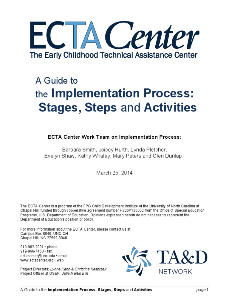 Implementation Process: Stages, Steps and Activities: A Guide To The ...