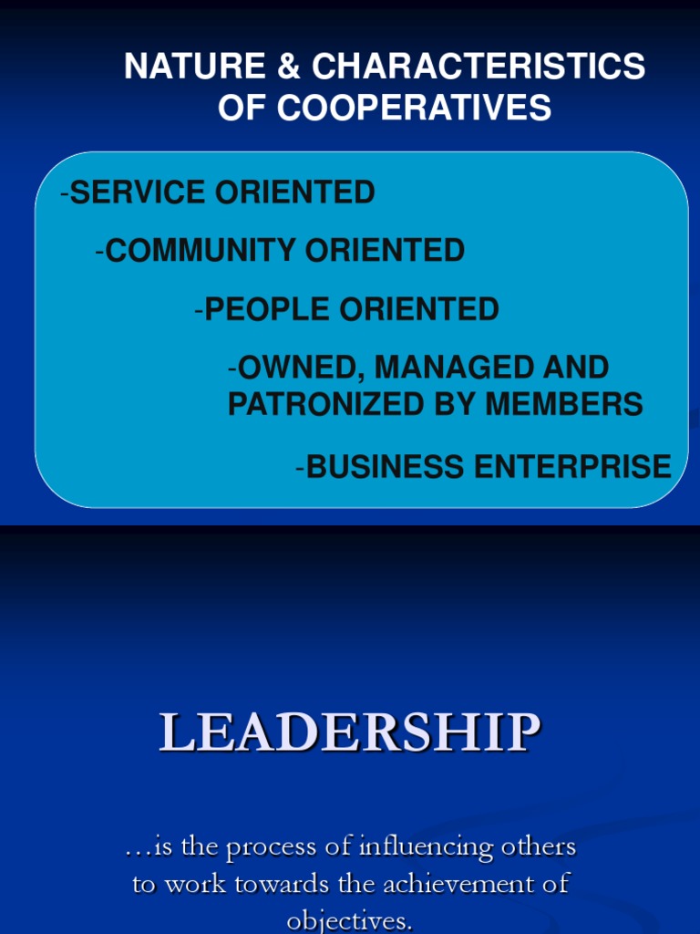 Coop Values, Principles, Philosophy and Leadership | PDF | Cooperative ...