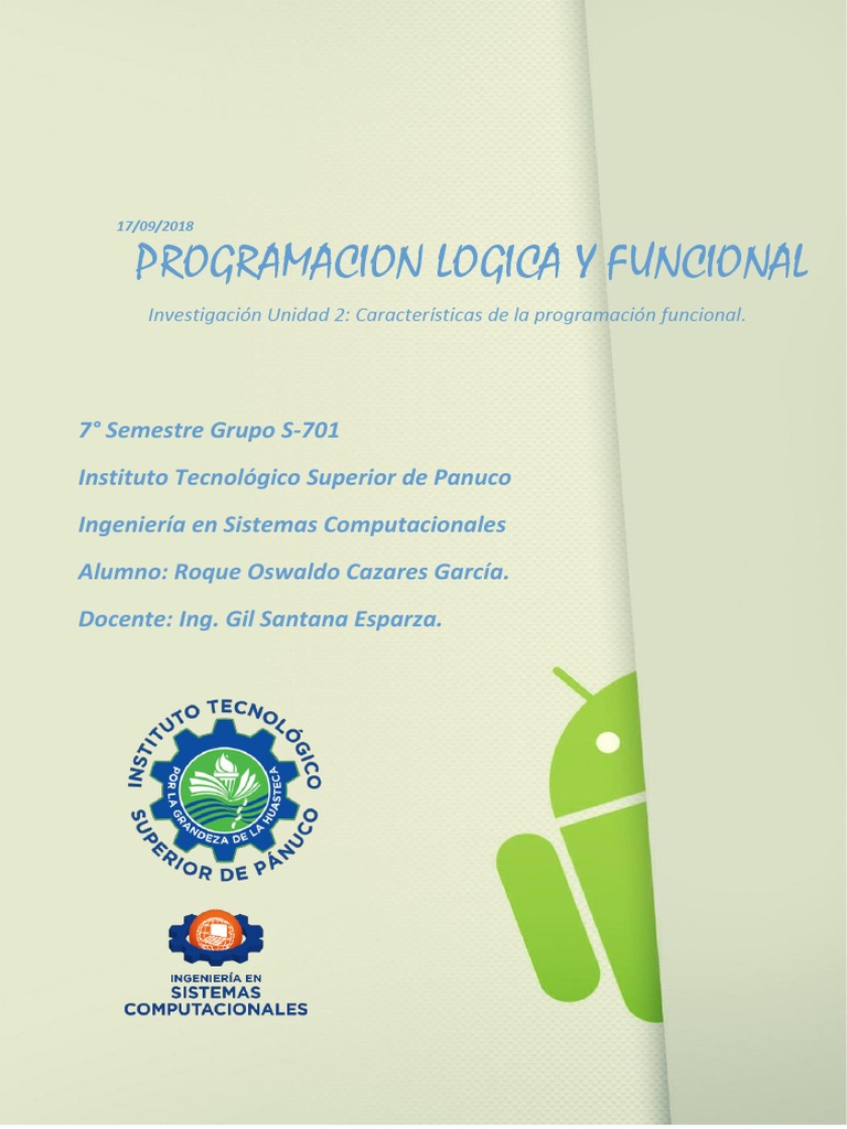 Investigacion Programacion Logica y Funcional - Unidad - 2 | PDF | Programacion Funcional ...