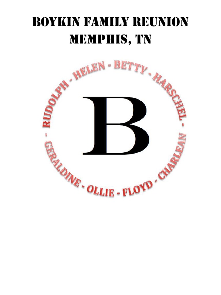 Boykin Family Reunion Registration Final | PDF | Memphis | Shopping Mall