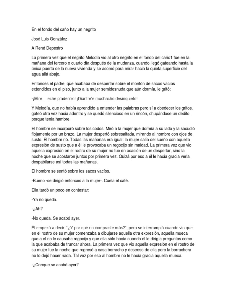 En El Fondo Del Caño Hay Un Negrito | PDF | Arte | Poesía