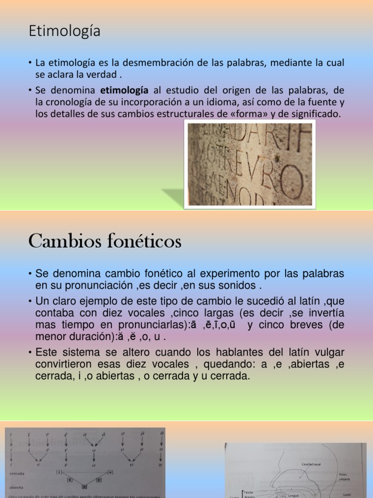 Etimologìa | PDF | latín | Vocal