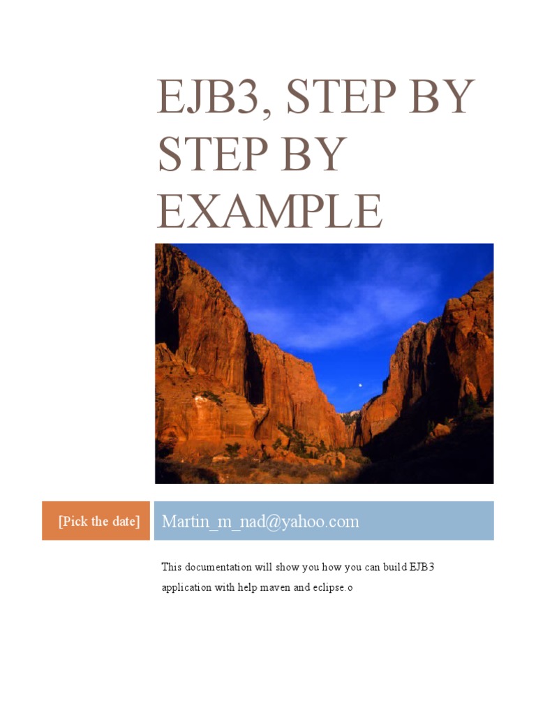 Ejb3, Step by Step by Example: (Pick The Date) | Download Free PDF | Java Specification Requests ...