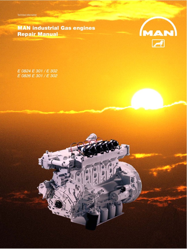 MAN Industrial Gas Engines E 0826 E 302 Service Repair Manual PDF ...