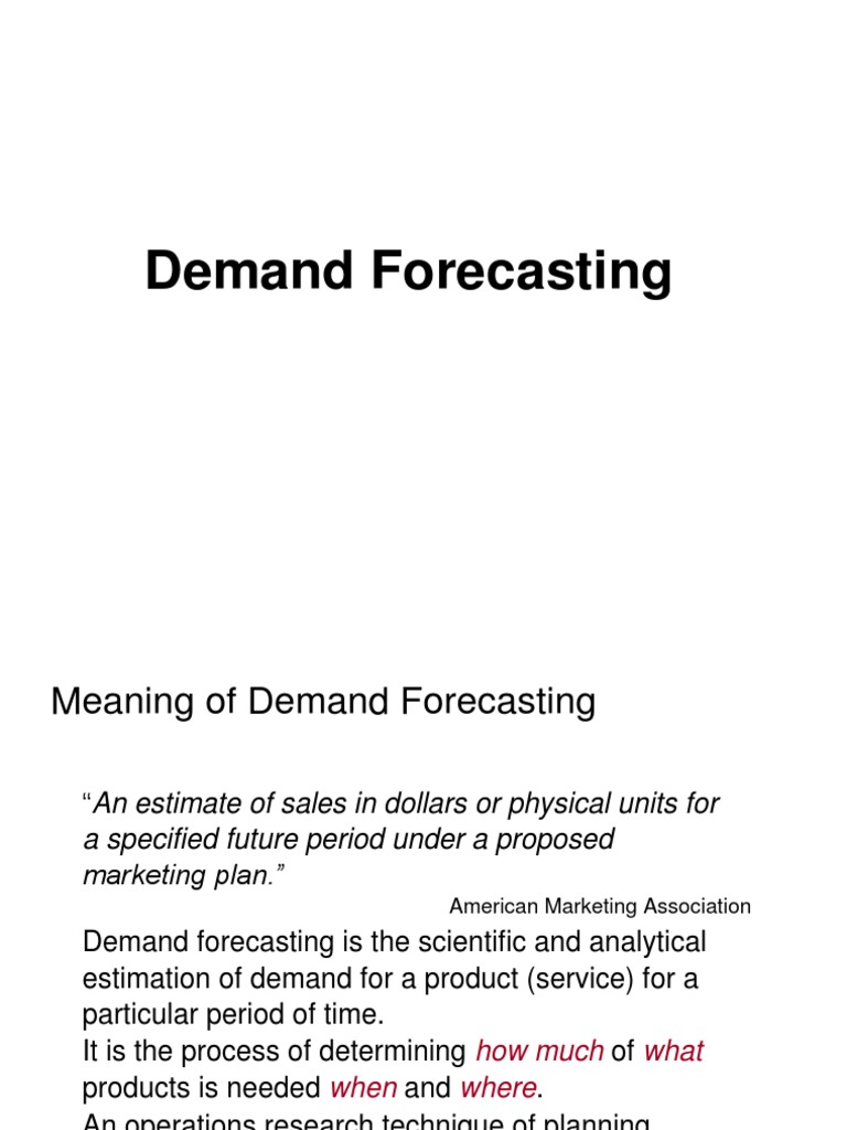 Demand Forecasting 1 | PDF | Linear Trend Estimation | Forecasting