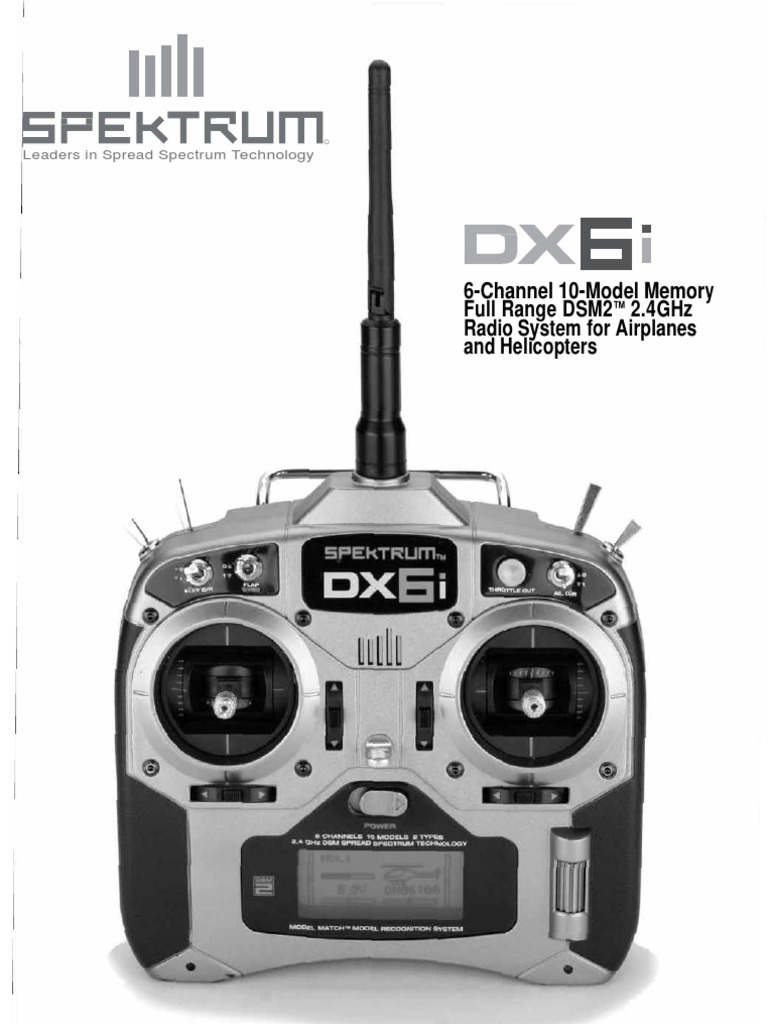 Spektrum Dx6i Manual | PDF | Battery Charger | Radio