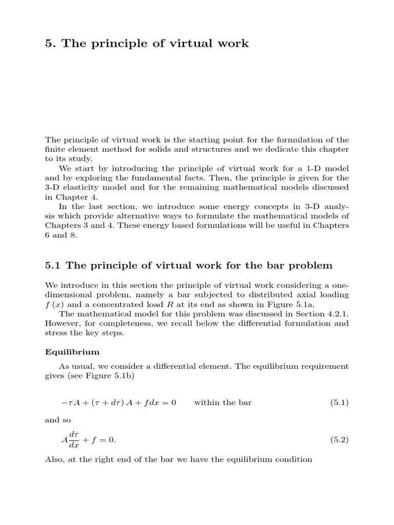 Principle of Virtual Work Explained | PDF | Linear Elasticity ...