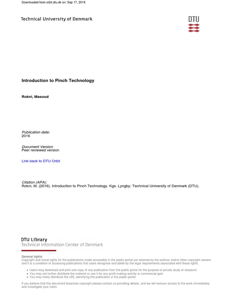 Introduction To Pinch Technology | PDF | Heat Exchanger | Heat