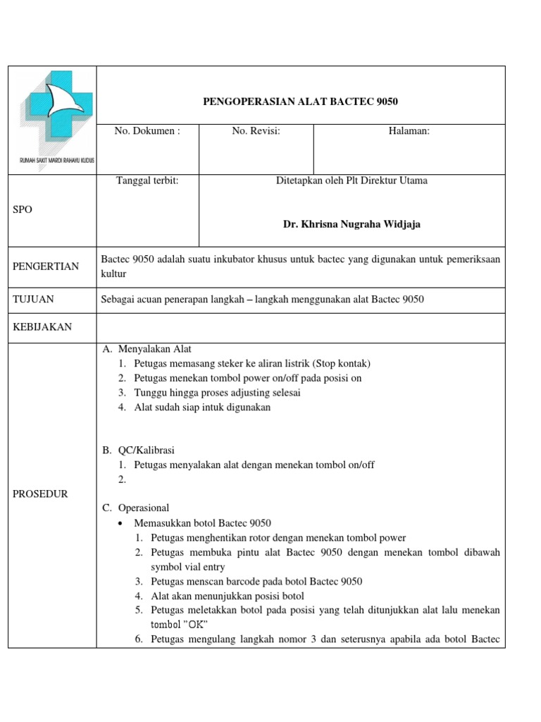 Pengoperasian Alat Bactec 9050 | PDF | Teknologi & Rekayasa
