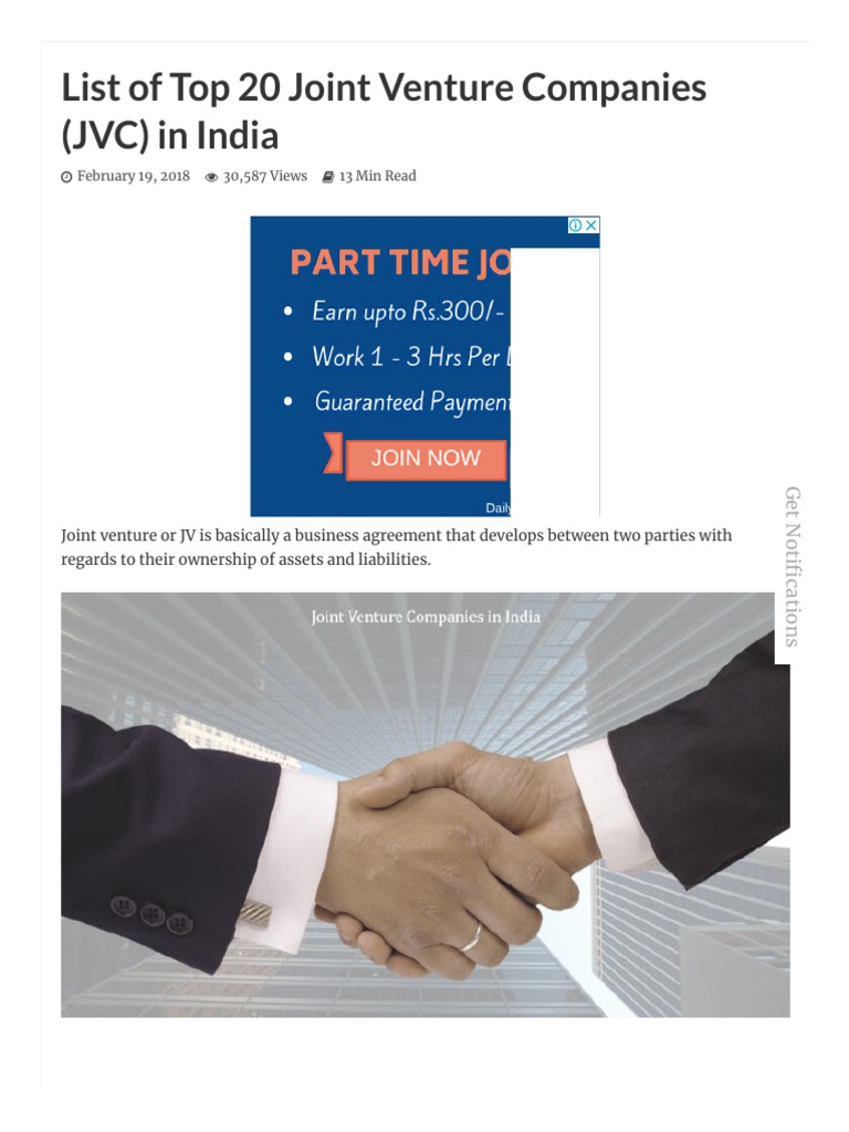 List of Top 20 Joint Venture Companies in India With Examples - 2018 ...