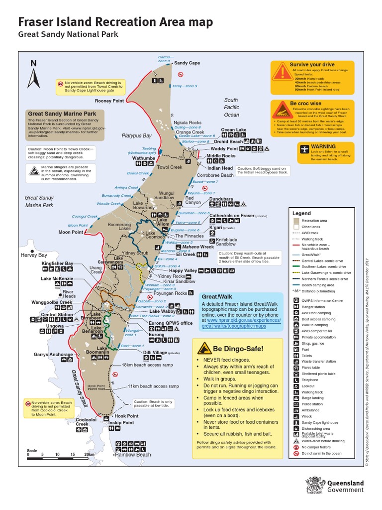 Fraser Island Map | PDF | Beach | Nature