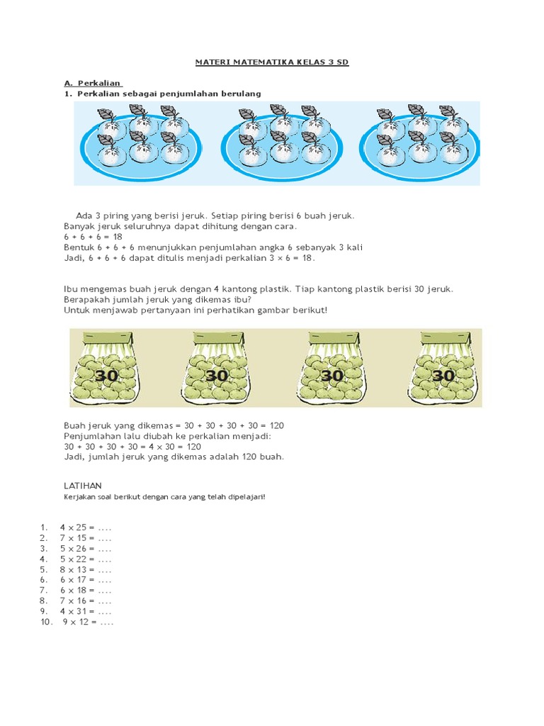 Materi Matematika Kelas 3 SD | PDF