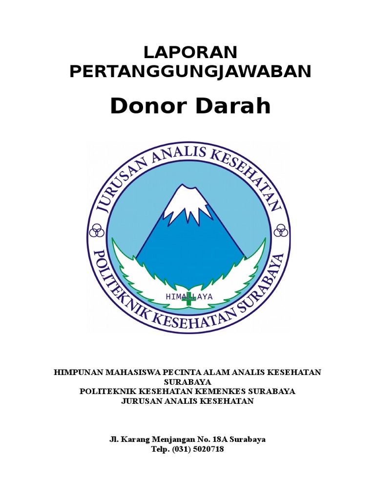 MAPALA - LPJ Donor Darah | PDF