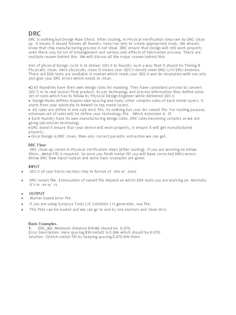 DRC Flow | PDF | Digital Technology | Electronic Engineering