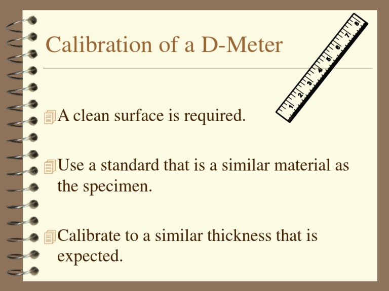 Calibration of A D-Meter | PDF