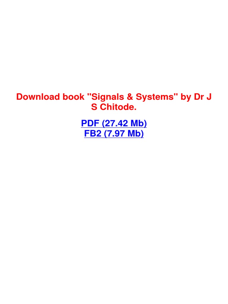 Signals Systems PDF | PDF