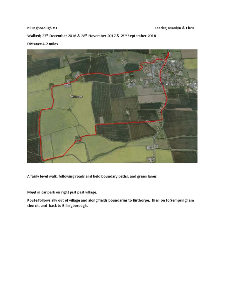 Billingborough 4.2-Mile Walking Route | PDF | Home & Garden