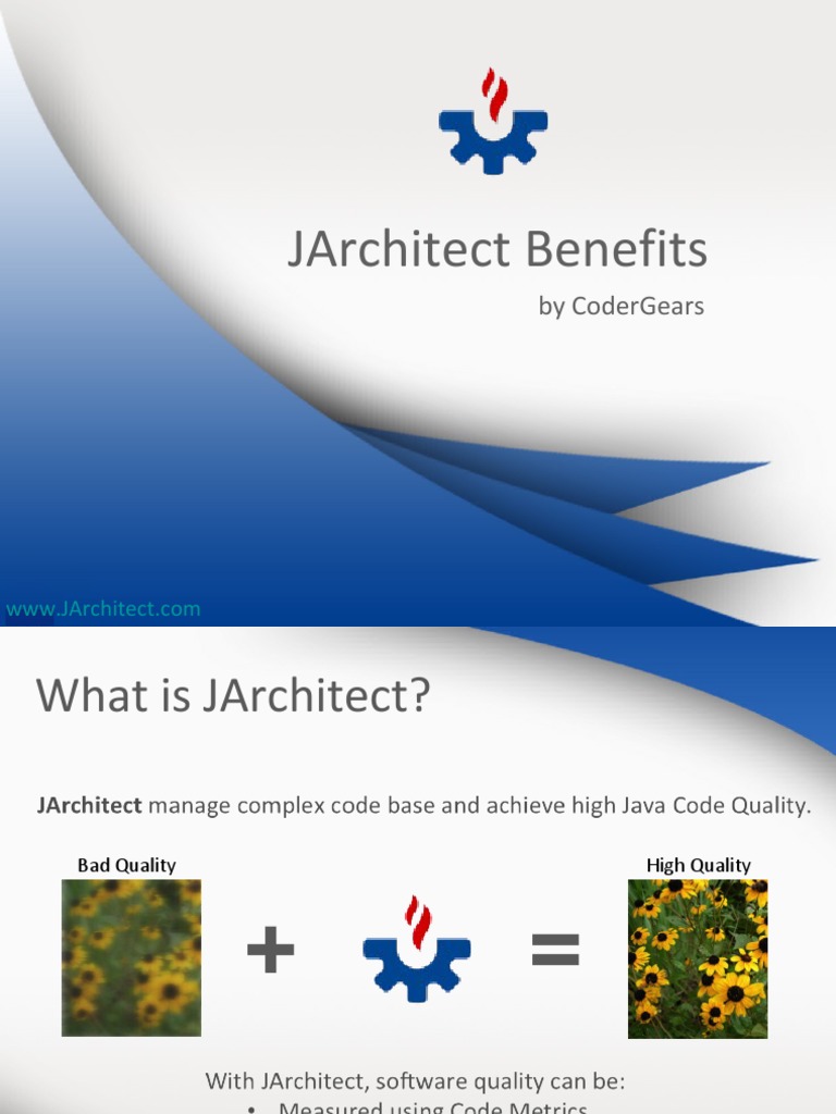 Jarchitect Benefits: by Codergears | PDF | Software Quality | Class (Computer Programming)