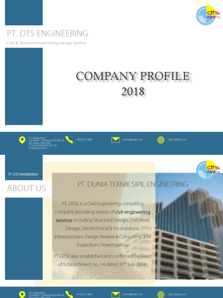 PT. DTS Engineering Company Profile | PDF | Engineering Design Process ...