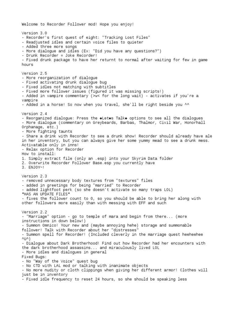 Recorder Follower ReadMe | PDF | Software | Computing