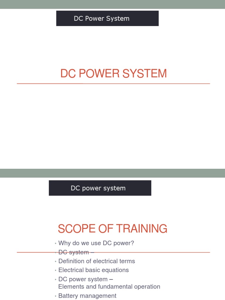DC Power System Training Overview | PDF | Direct Current | Rectifier