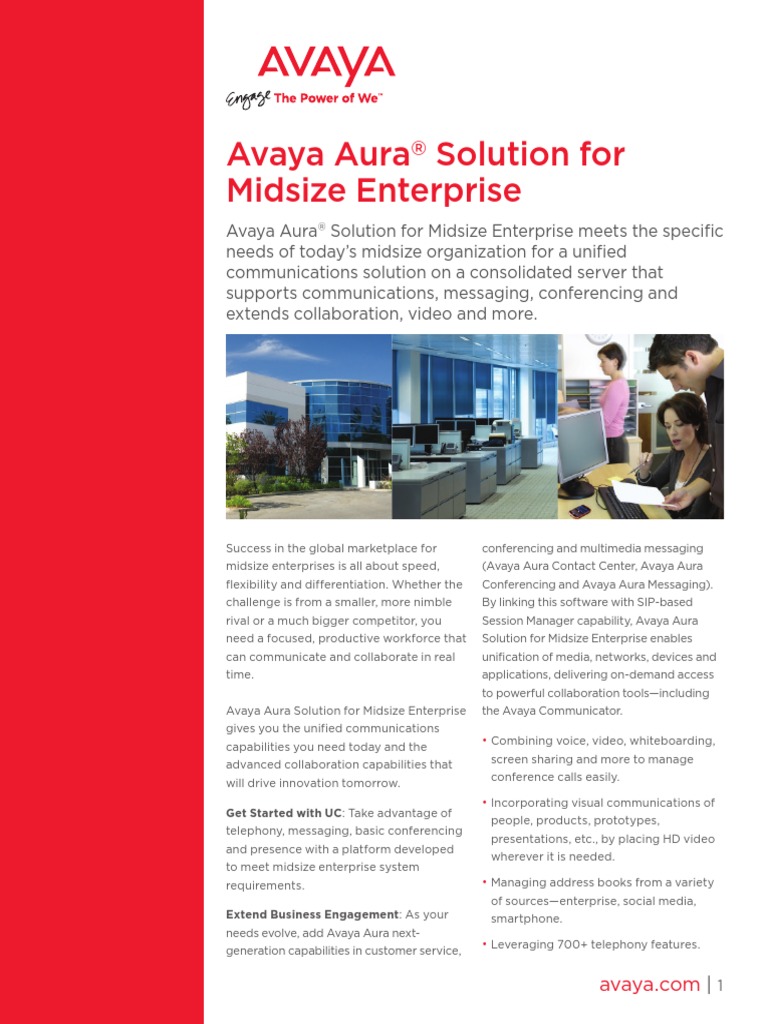 Avaya Aura For Midsize Enterprise Brochure-UC4660 PDF | PDF | Computing ...