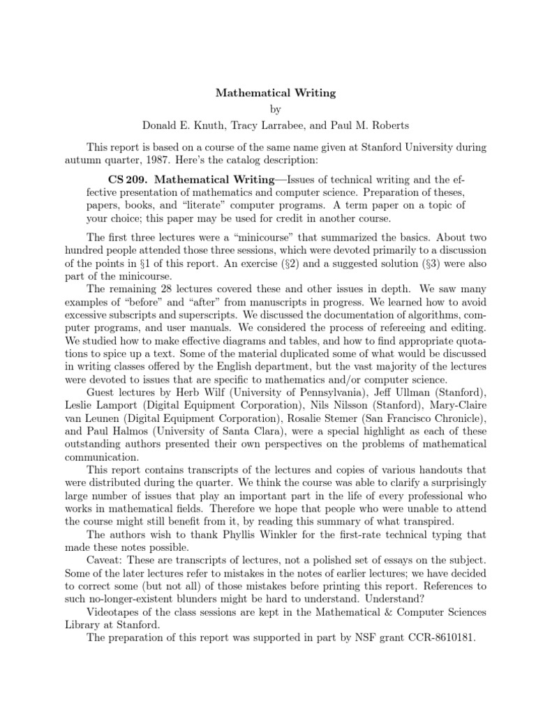 Math Writing | PDF