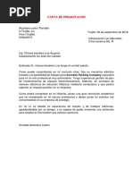 Carta de Expresion de Interes Laboral | PDF